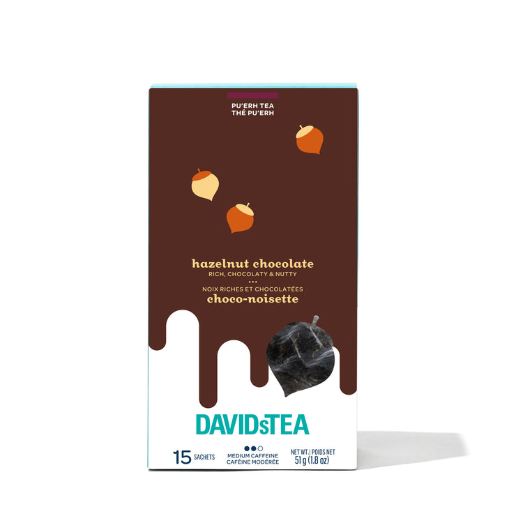 Hazelnut Chocolate Tea Pack of 15 Sachets – DAVIDsTEA